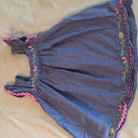 Good Lad | Dresses | 2t Embroidered Dress With Flowers Butterflies And ...